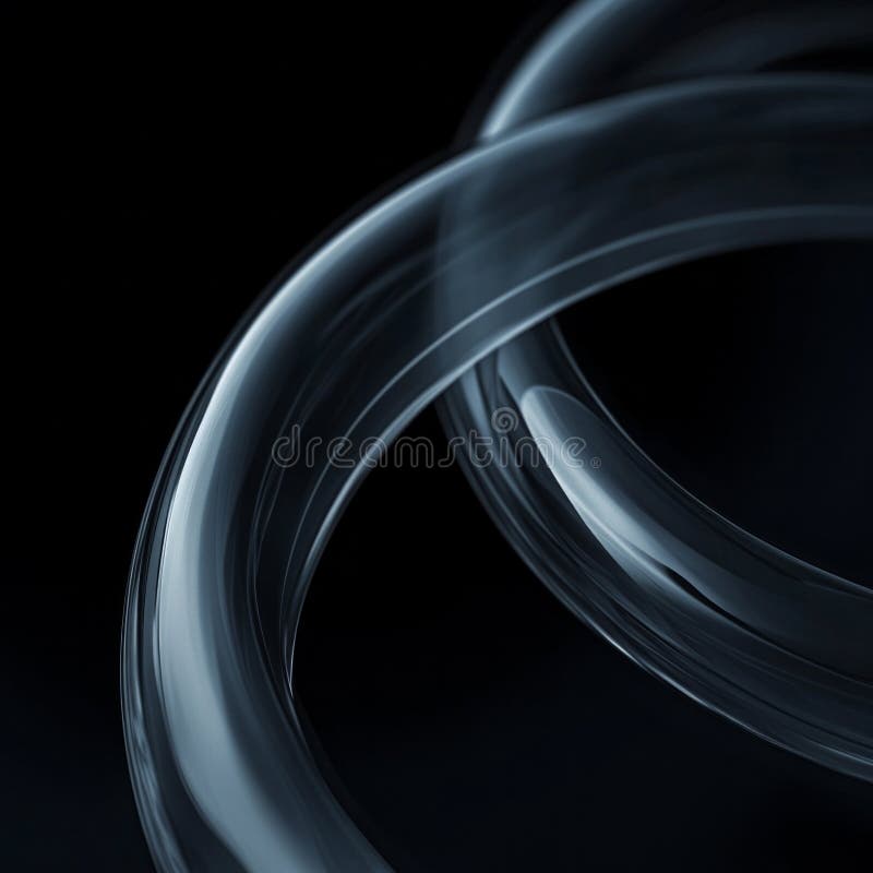 Smooth Transparent Curves Black Minimalist Abstract Design Stock Photos ...