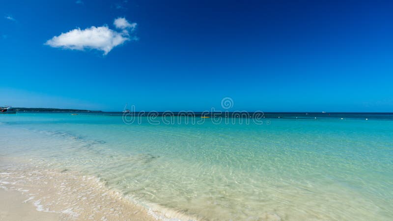 Smooth Tropical Water in Jamaica Stock Photo - Image of sand, aqua ...