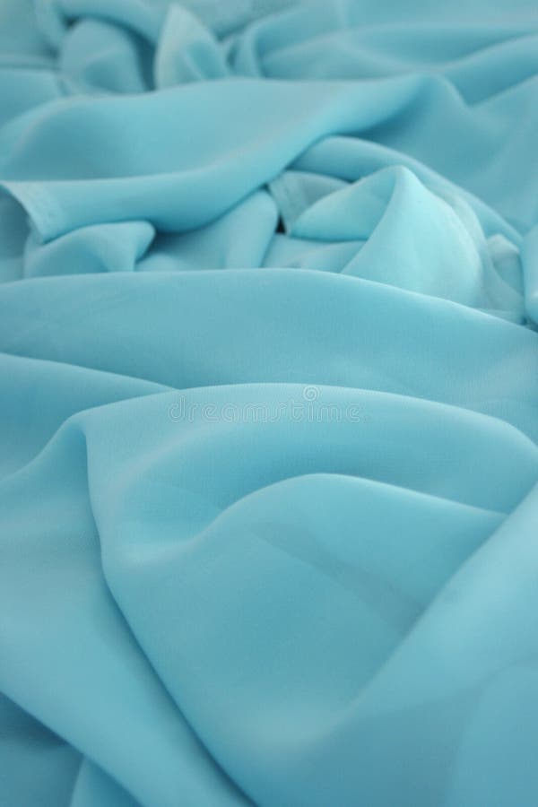 Smooth Turquoise Blue Fabric in Ripples Background with Copy Space ...