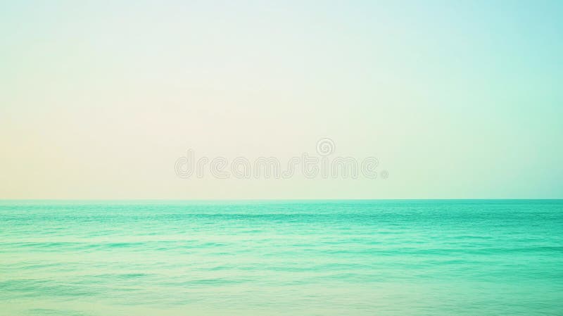 Smooth Turquoise and Lime Green Gradient Over Tranquil Ocean Water ...