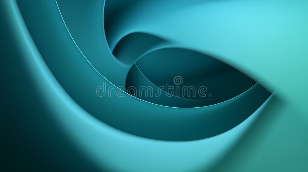 Smooth Turquoise Lines Intertwining and Overlapping Create Dynamic ...