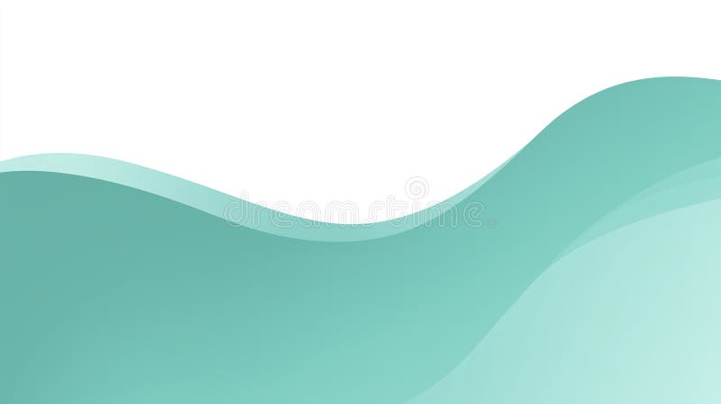 Abstract Turquoise Wave Illustration with Smooth Curves and Gradients ...