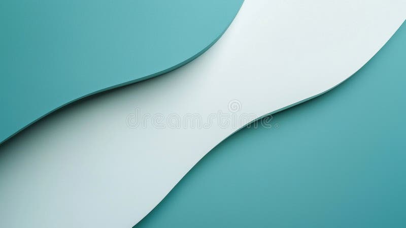 Smooth Turquoise and White Shapes Intertwine, Forming a Dynamic and ...