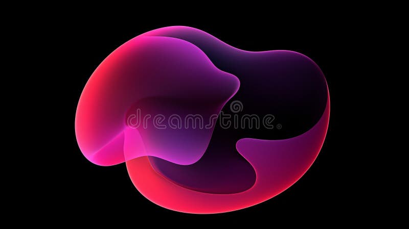 Smooth, Undulating Abstract Form with Pink and Purple Hues Creates a ...