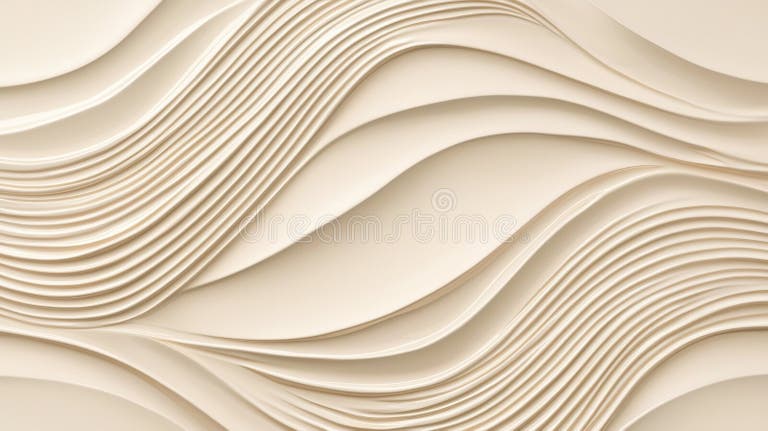 Smooth, Undulating Beige Waves Create a Sophisticated and Luxurious ...