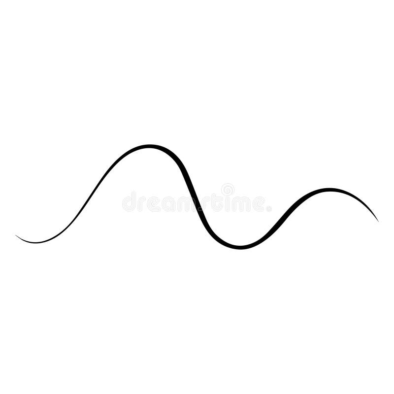 Smooth Undulating Line Abstract Flowing Wave Stock Illustration ...