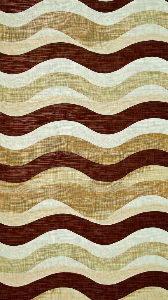 Smooth, Undulating Lines in Shades of Brown and Beige Form a Visually ...