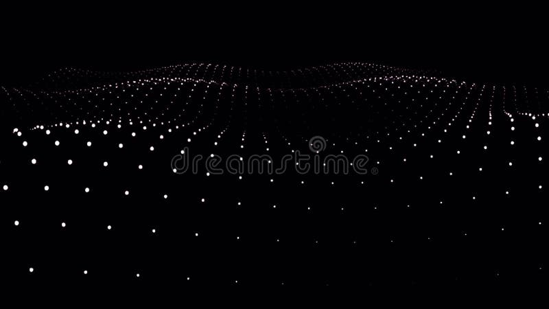 Wave Motion of White Dots on Black Stock Video - Video of dots, white ...