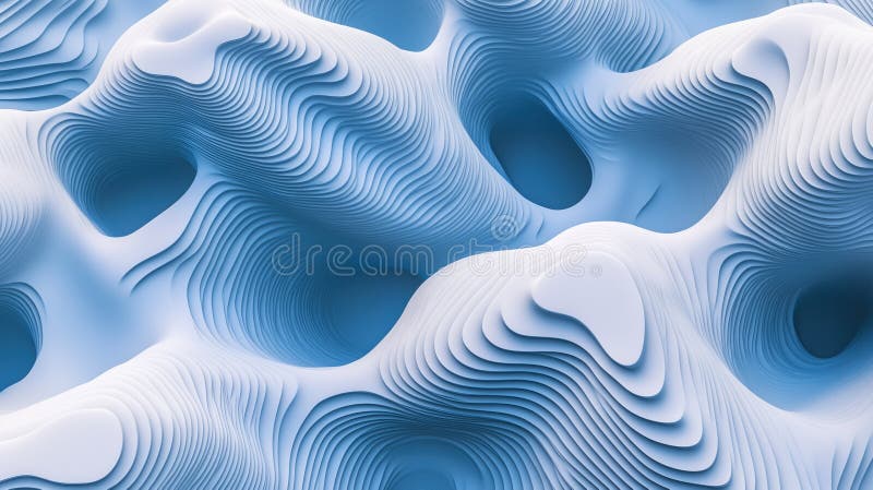 Abstract Topography, Exploring a Surreal Landscape with Rolling Hills ...