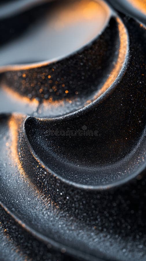 Smooth, Undulating Surface Reflecting Warm, Golden Light, Creating an ...