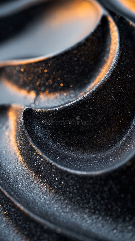 Smooth, Undulating Surface Reflecting Warm, Golden Light, Creating an ...