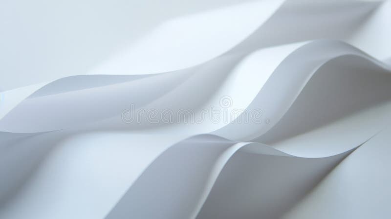 Smooth Undulations of Pure Paper in Graceful Motion Stock Illustration ...