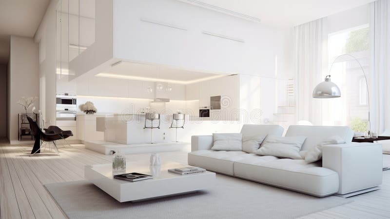 Smooth and Unobtrusive White Design Stock Illustration - Illustration ...