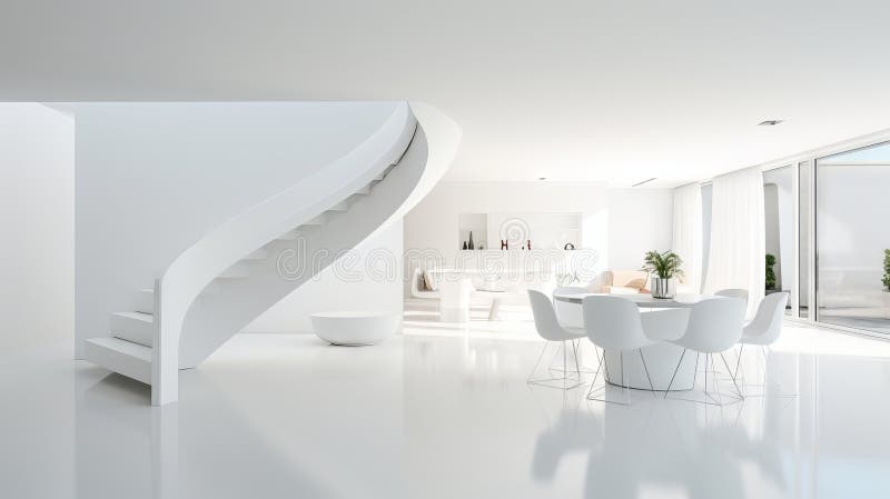 Smooth and Unobtrusive White Design Stock Illustration - Illustration ...