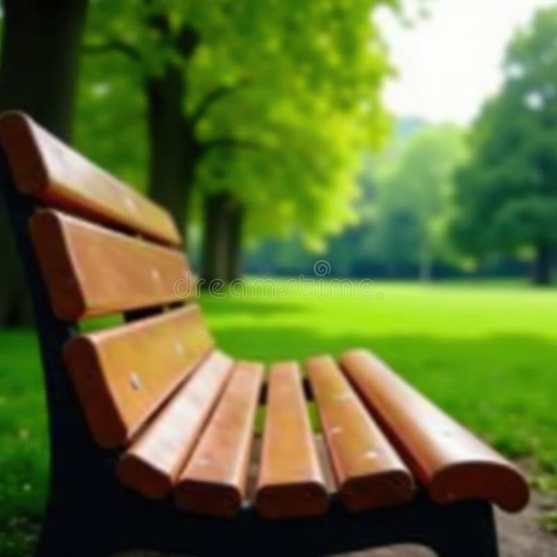 Smooth, Varnished Bench, Serene Park Backdrop, Texture, Peaceful ...