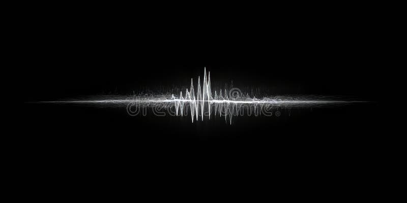 Smooth and Vibrant Long Exposure Sound Waveform on Dark Background ...