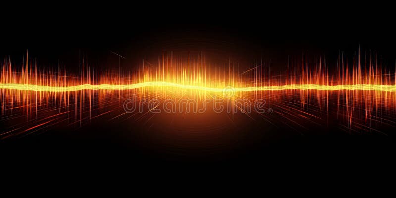 Smooth and Vibrant Long Exposure Sound Waveform on Dark Background ...