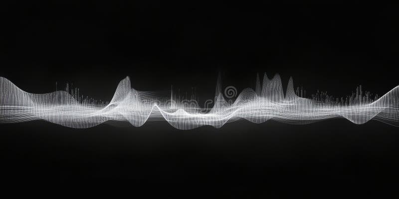 Smooth and Vibrant Long Exposure Sound Waveform on Dark Background ...