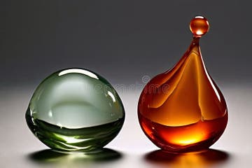 Smooth Vs Rough Texture a Comparison of Drops on Smooth Glass Ve Stock ...