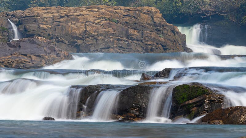 Smooth water flowing stock image. Image of fall, people - 266258271