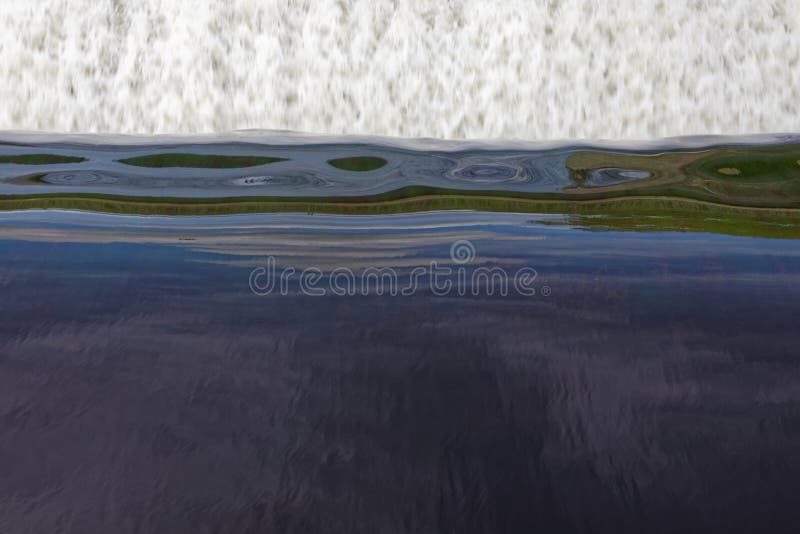 Smooth Water Falling Over the Edge Stock Photo - Image of nature, close ...