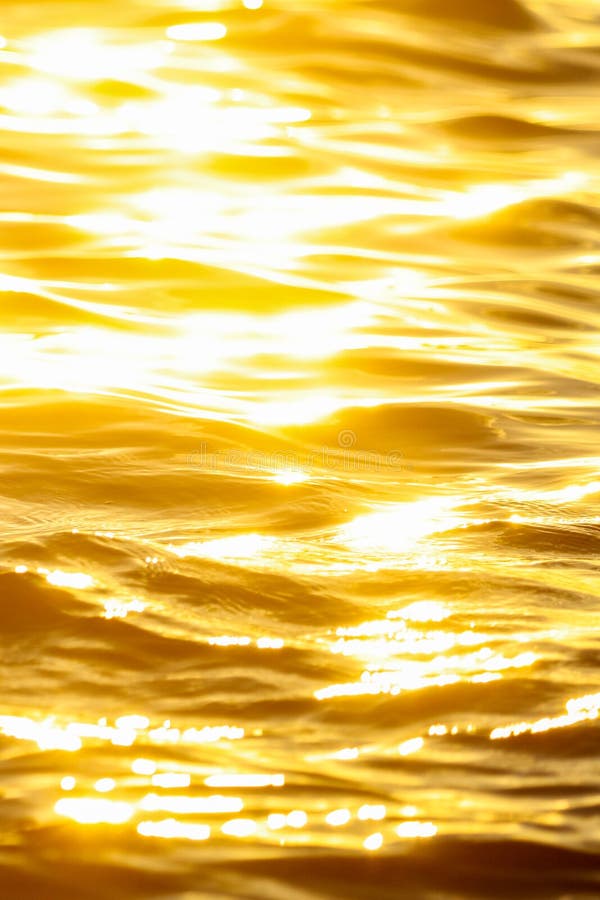 Smooth Water in the Sea in the Rays of Sunset Stock Photo - Image of ...