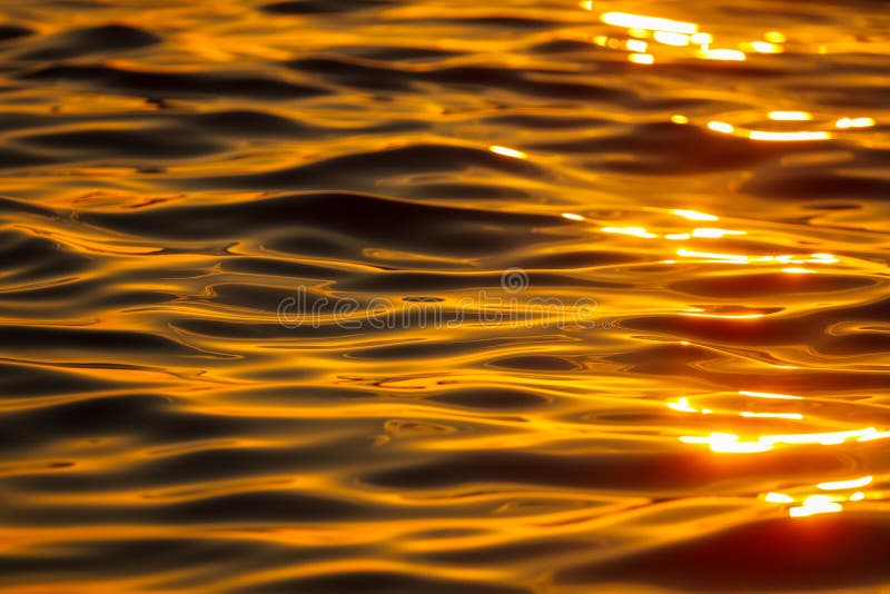 Smooth Water in the Sea in the Rays of Sunset Stock Photo - Image of ...