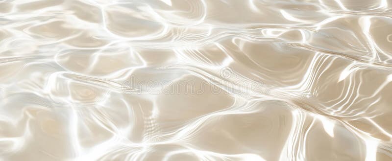 A Smooth Water Surface with Delicate Wavy Ripples and Soft Reflections ...