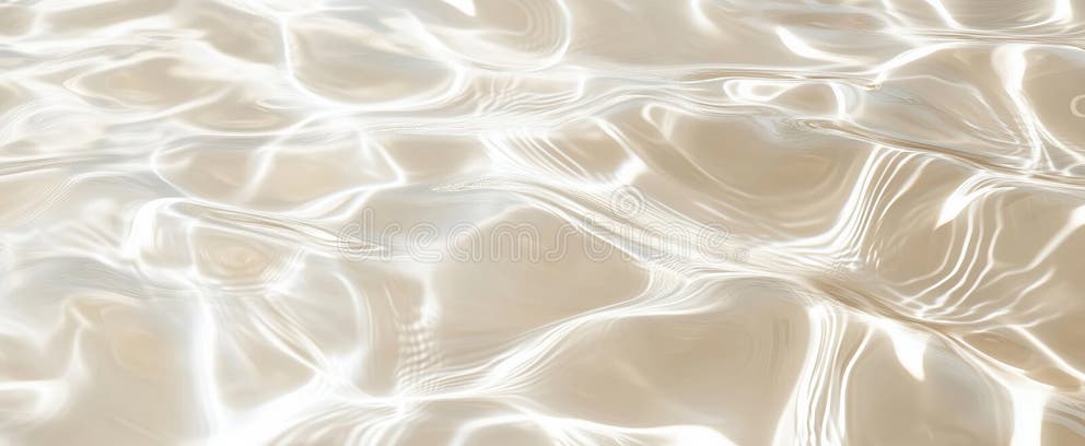 A Smooth Water Surface with Delicate Wavy Ripples and Soft Reflections ...