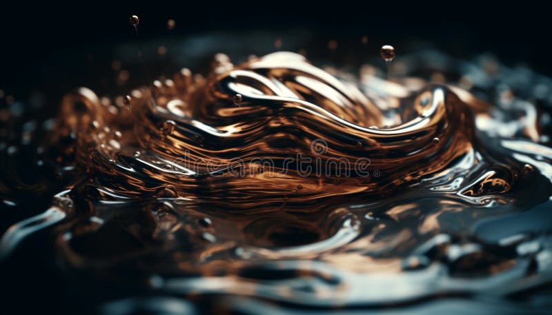 Smooth Water Surface Reflects Abstract Wave Pattern Generated by AI ...
