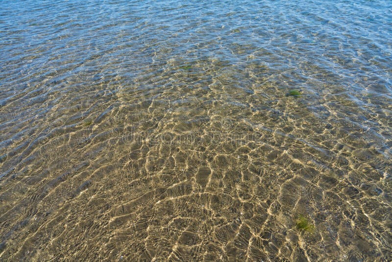 Smooth Water Surface with Sand Bottom Stock Photo - Image of shine ...