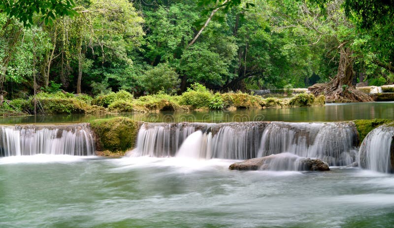 Smooth waterfall stock image. Image of clean, pool, river - 43016069