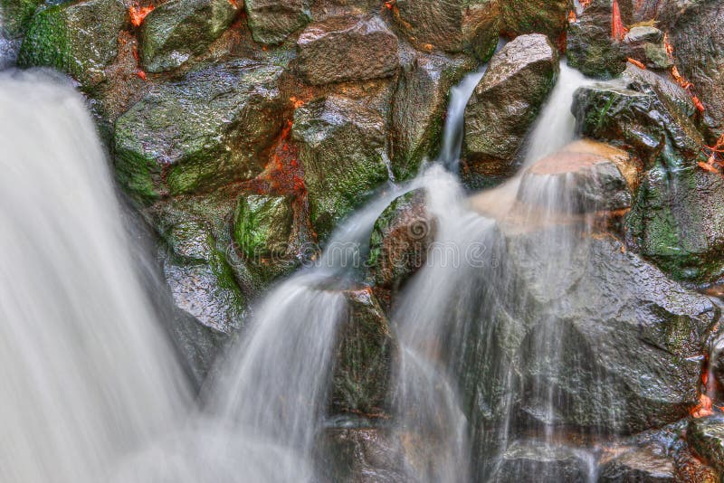 Smooth Waterfall in HDR High Dynamic Range Stock Image - Image of ...