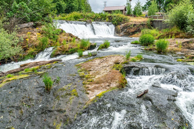 Smooth Waterfall Landscape 5 Stock Image - Image of water, summer ...