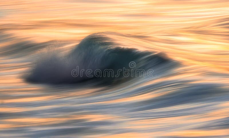 Smooth Wave Breaking with Panning Effect Stock Photo - Image of ocean ...