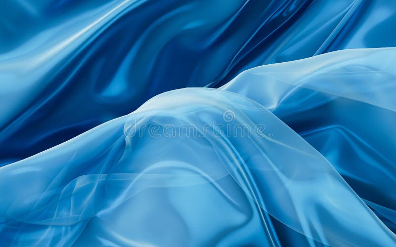 Smooth Wave Cloth Background, 3d Rendering Stock Illustration ...