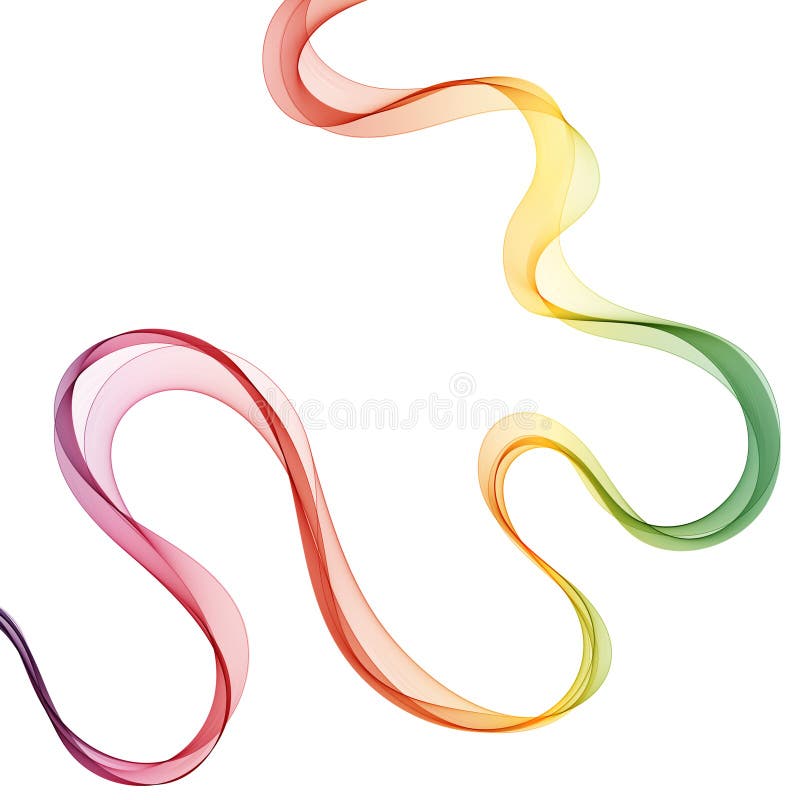 Smooth Wave Flow Color Wave Abstract Design Eps 10 Stock