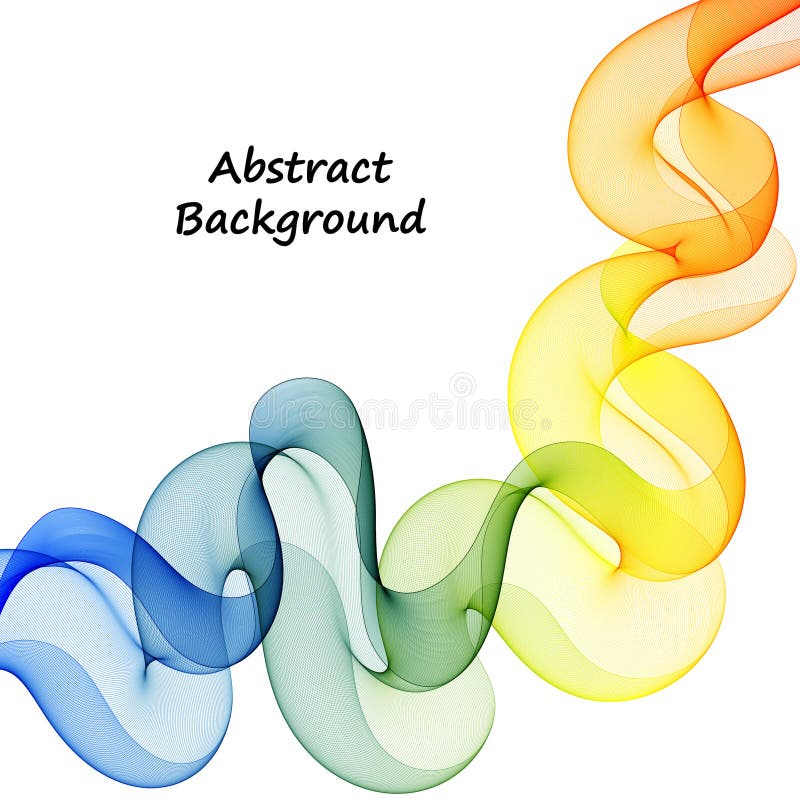 Smooth Wave Flow Color Wave Abstract Design Eps 10 Stock
