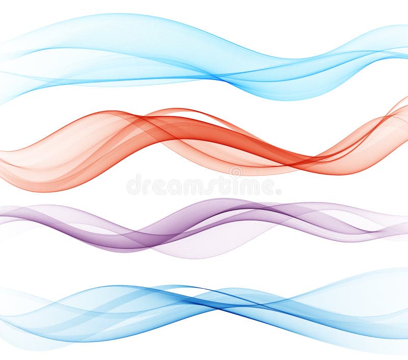 Smooth Wave Flow. Color Wave. Set of Abstract Design Elements Abstract ...