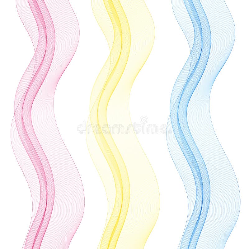 Smooth Wave Flow. Color Wave. Set of Abstract Design Elements. Eps 10 ...