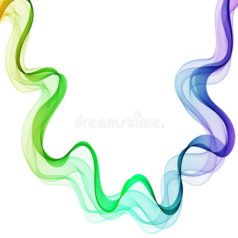 Smooth Wave Flow. Color Wave. Set of Abstract Design Elements. Eps 10 ...