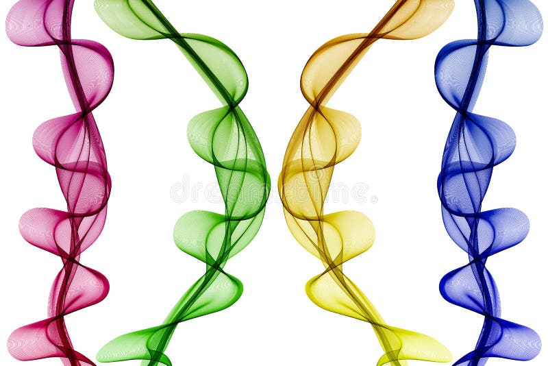 Smooth Wave Flow. Color Vertical Wave. Set of Abstract Design Elements ...