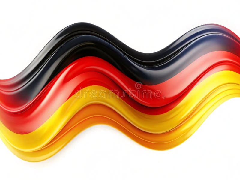 German Flag Colored Smooth Wave Stock Illustrations – 7 German Flag ...