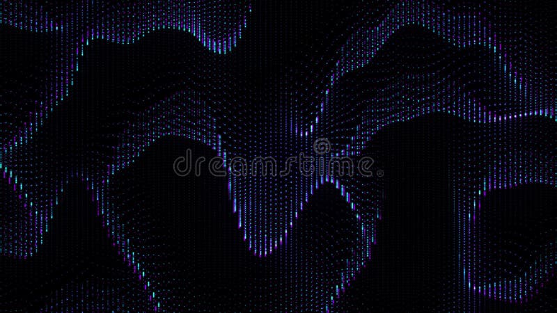 Smooth Wave Motion of Dotted Lines on Black Background Stock Video ...