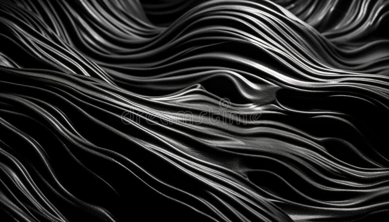 Smooth Wave Pattern in Dark Liquid Backdrop Generated by AI Stock ...
