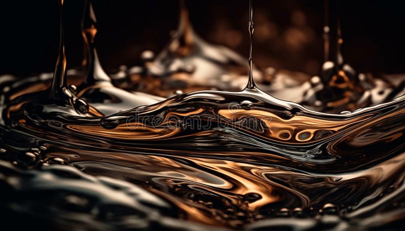 Smooth Wave Pattern Pouring Liquid Refreshment Creativity Generated by ...