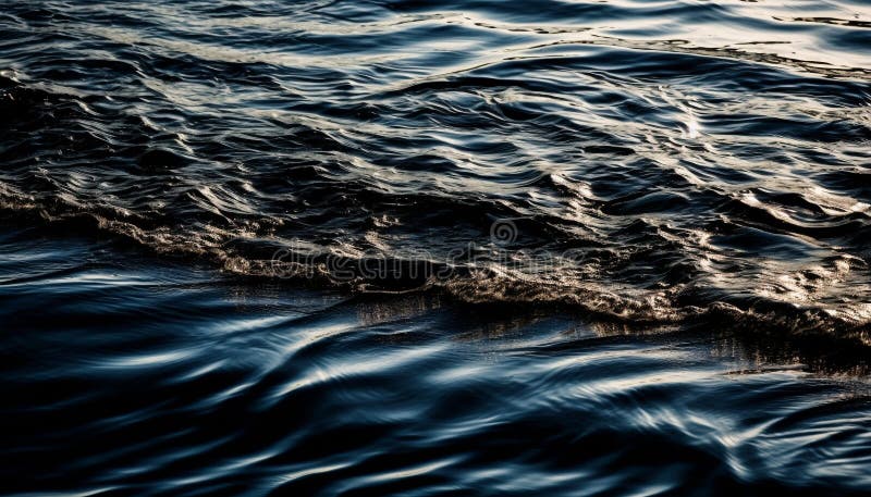 Smooth Wave Pattern Reflects Beauty in Nature Tranquility Generated by ...