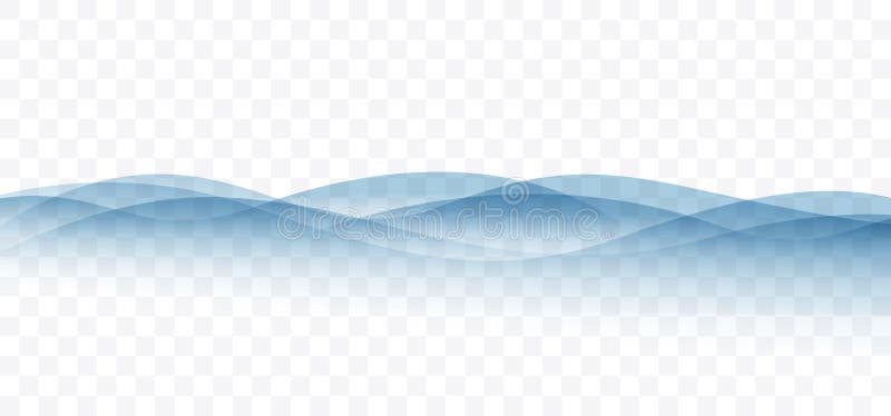 Smooth Wave Pattern. Transparent Water Wave Background Stock Vector ...