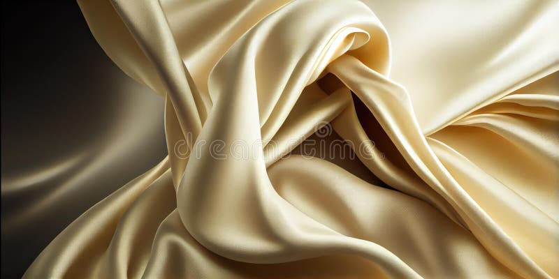 Smooth Wave of Silk Cloth Fabric Abstract Background Stock Illustration ...
