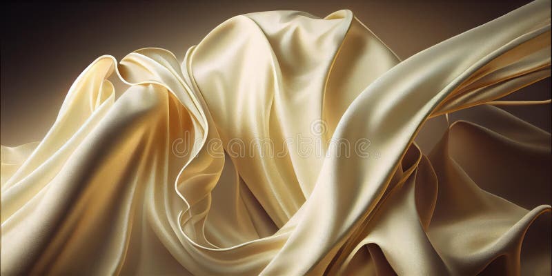 Smooth Wave of Silk Cloth Fabric Abstract Background Stock Illustration ...